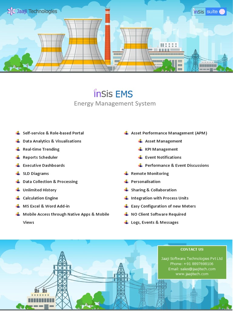 InSis EMS Brochure - v1.5.1 | PDF | Mobile App | Android (Operating System)