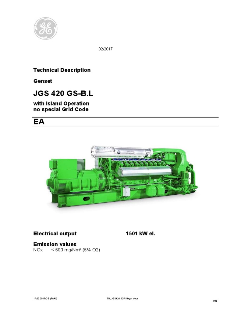 Jenbacher J420 | PDF | Internal Combustion Engine | Piston