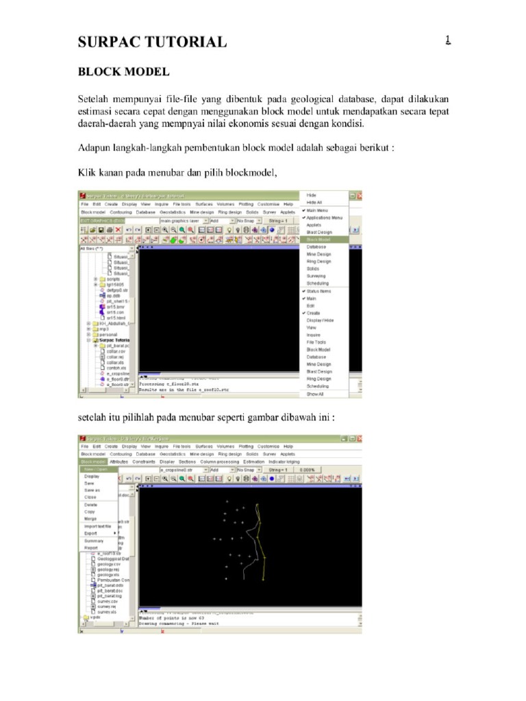 Surpac Block Model | PDF