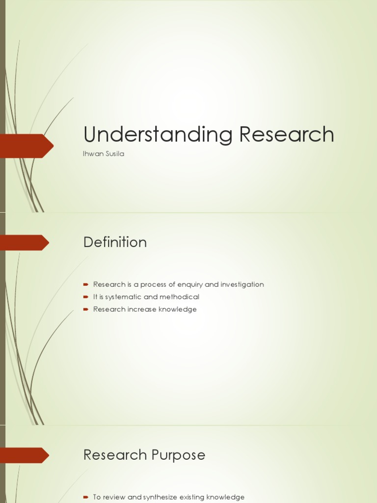 Understanding Research: Ihwan Susila | PDF | Data Analysis | Cognitive ...