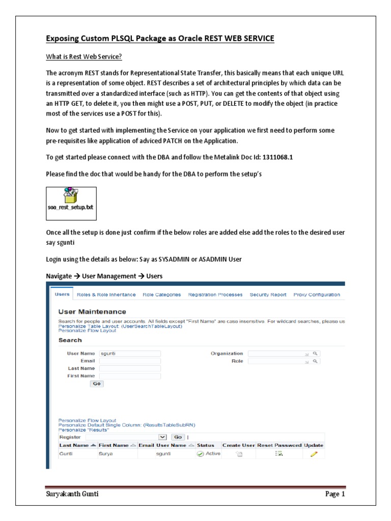 Exposing Custom Plsql Package As Oracle Rest Web Service1 Pdf Pdf Representational State 