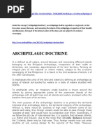 Archipelagic Doctrine | PDF | Territorial Waters | Philippines