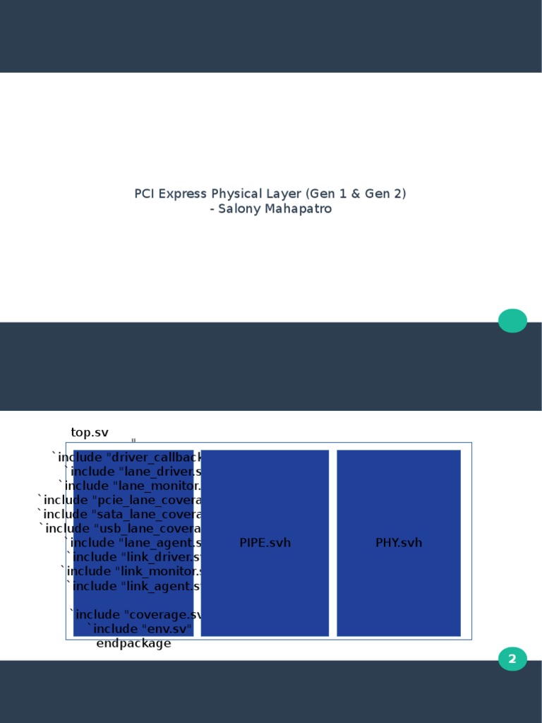 PCI Express Physical Layer (Gen 1 & Gen 2) - Salony Mahapatro | PDF