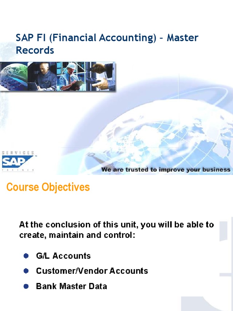 SAP FI (Financial Accounting) - Master Records | PDF | Accounts Payable ...