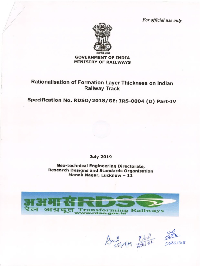 GE 14 RDSO Guidelines (Revised) | PDF