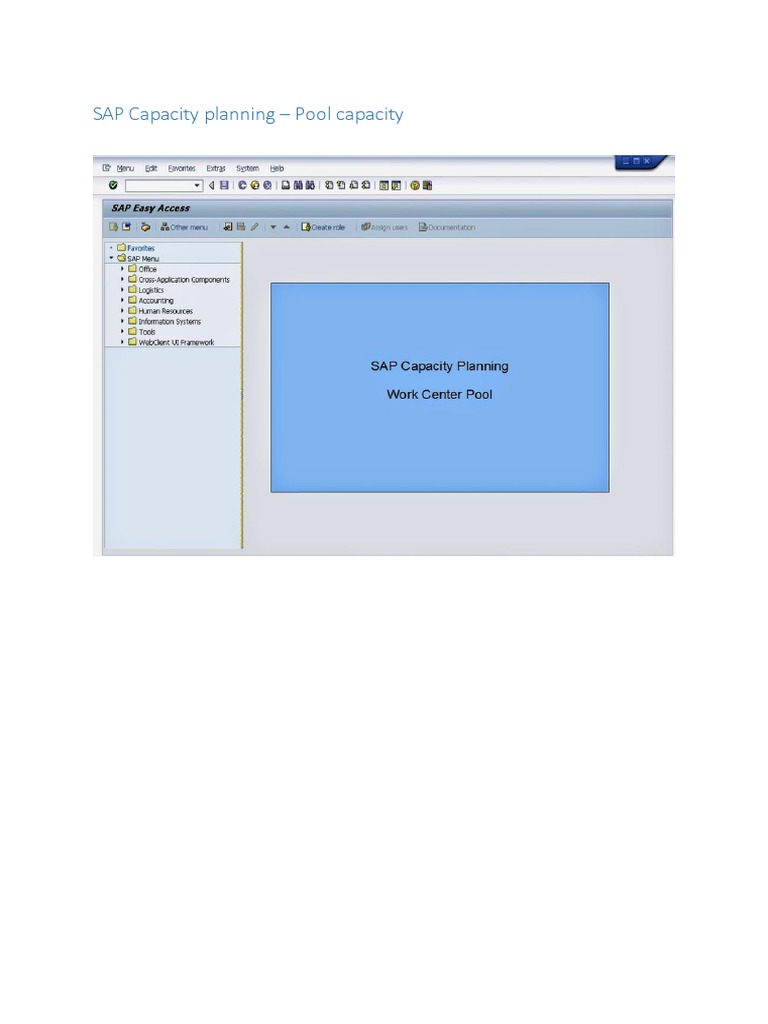 SAP Capacity Planning - Pool Capacity | PDF