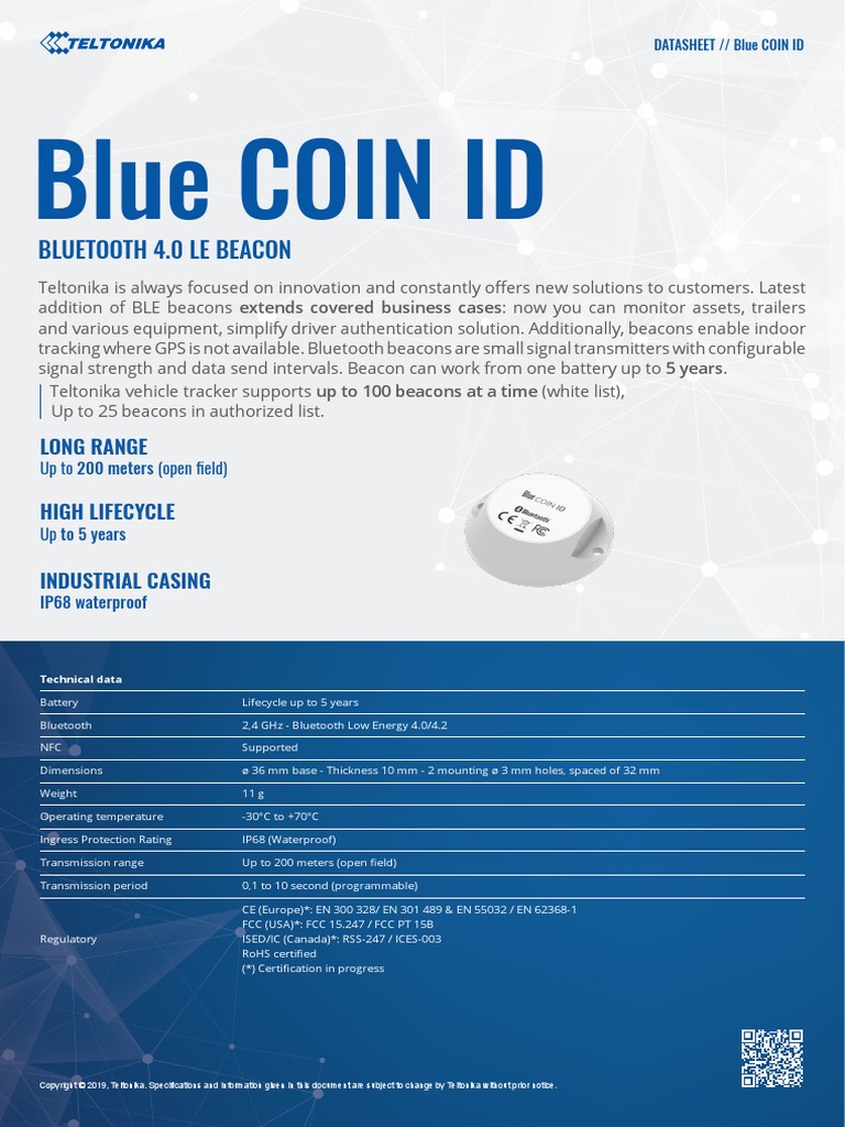 Datasheet Blue COIN ID | PDF | Computers | Technology & Engineering