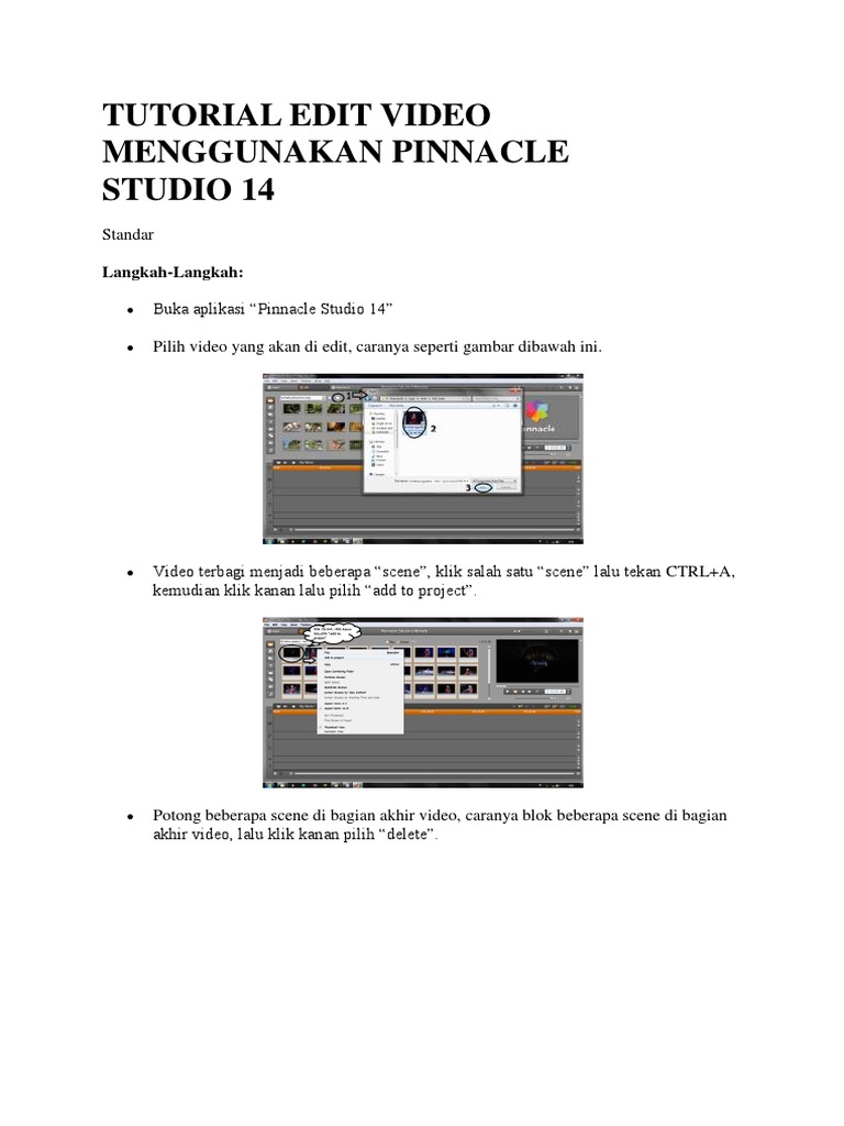 Tutorial Edit Video Menggunakan Pinnacle Studio | PDF