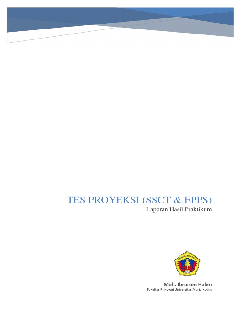 Tes Proyeksi SSCT and e | PDF | Kesehatan Holistik