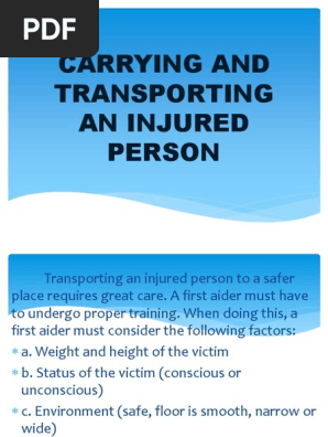 Transporting Injured Person