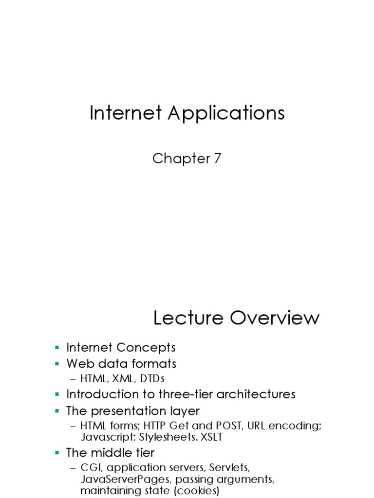 07 Internet | PDF | Hypertext Transfer Protocol | Xml