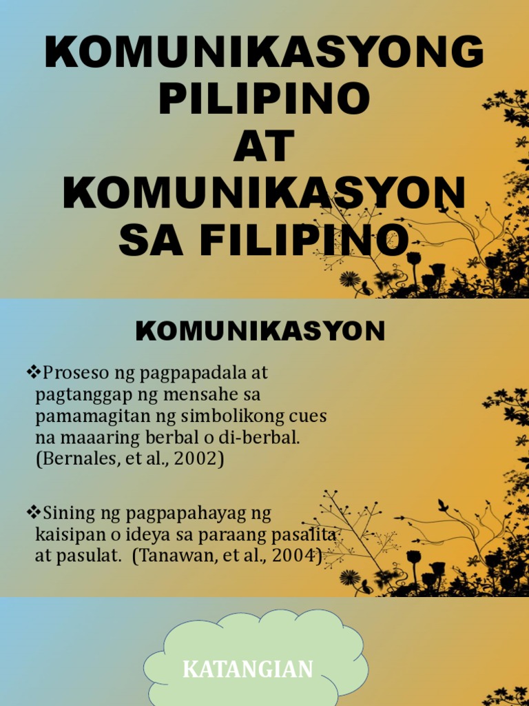 Komunikasyong Pilipino | PDF