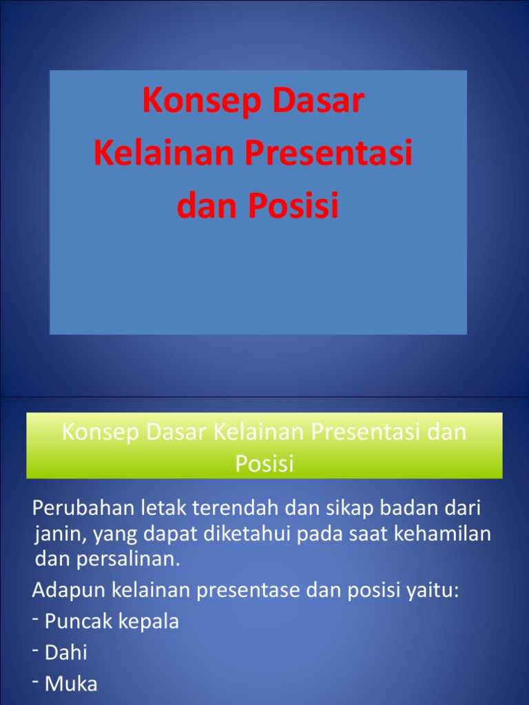 Presentasi Dan Posisi Janin | PDF