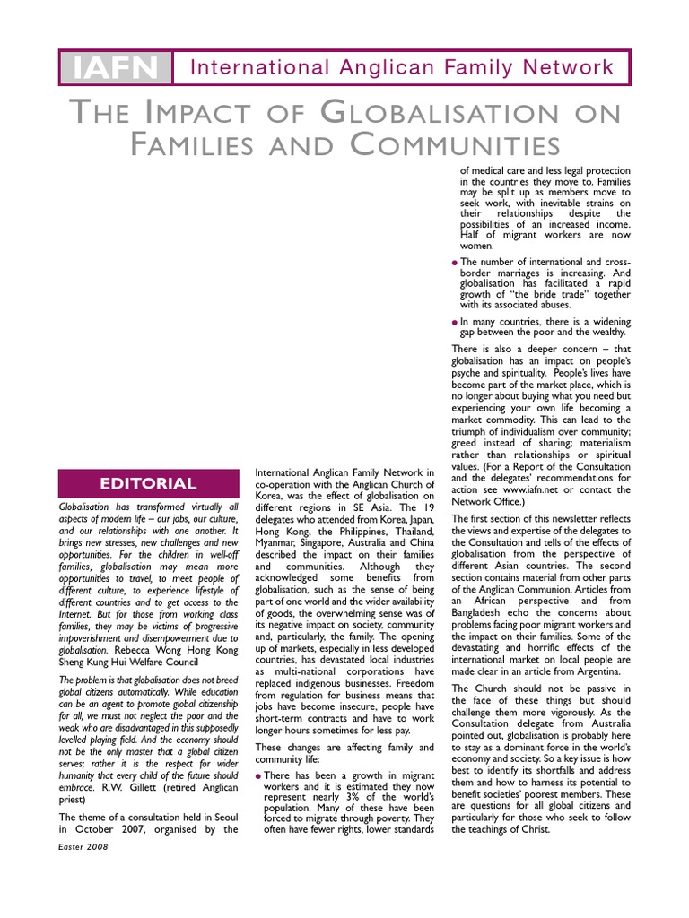 The Impact of Globalisation | PDF | Migrant Worker | Immigration