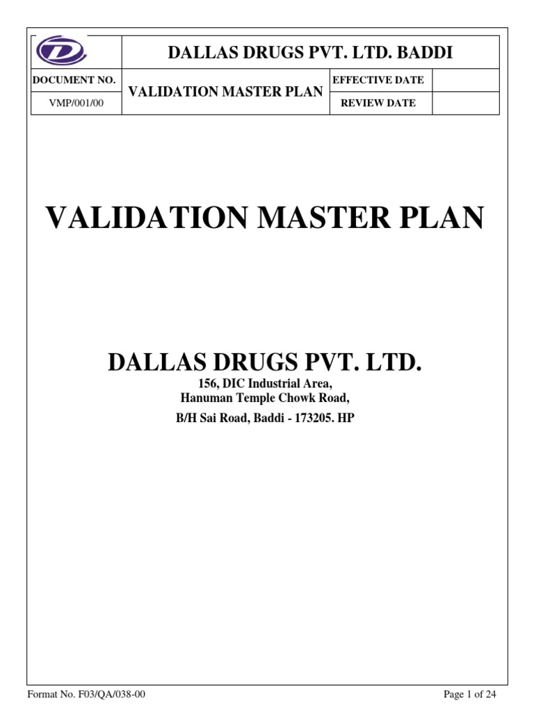 F03qa038-00 VMP | PDF | Verification And Validation | Quality Assurance