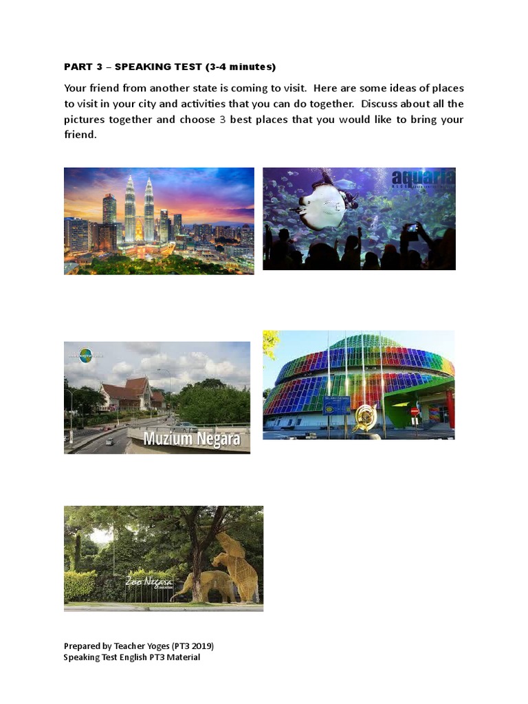 PART 3 - SPEAKING TEST (3-4 Minutes) | PDF