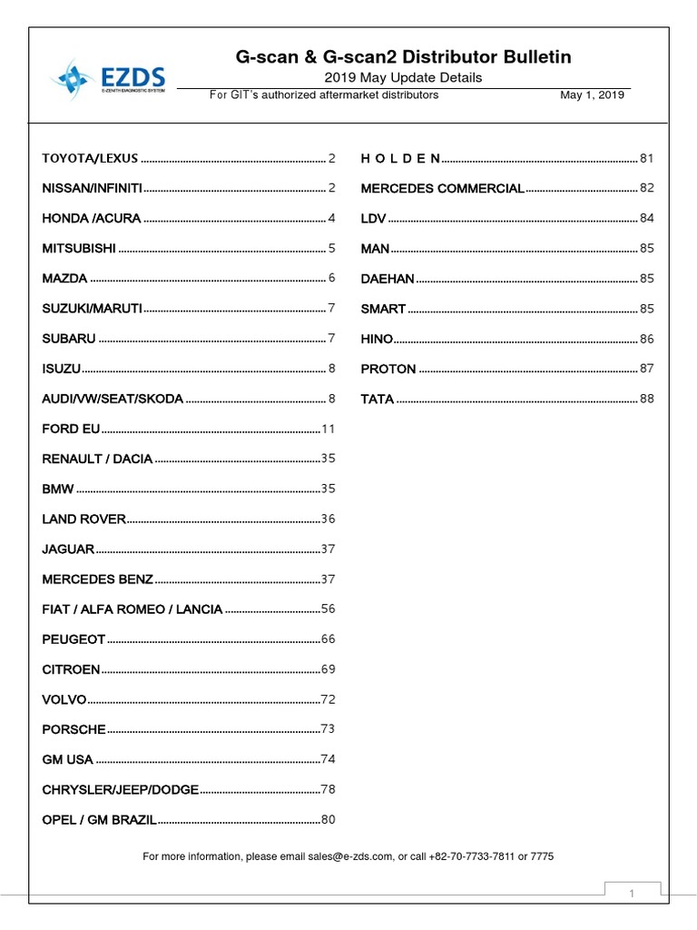 Distributor Bulletin 2019 May PDF | PDF | Anti Lock Braking System ...