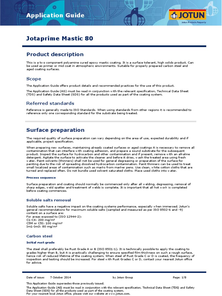 Jotaprime Mastic 80 AG | PDF | Abrasive | Paint