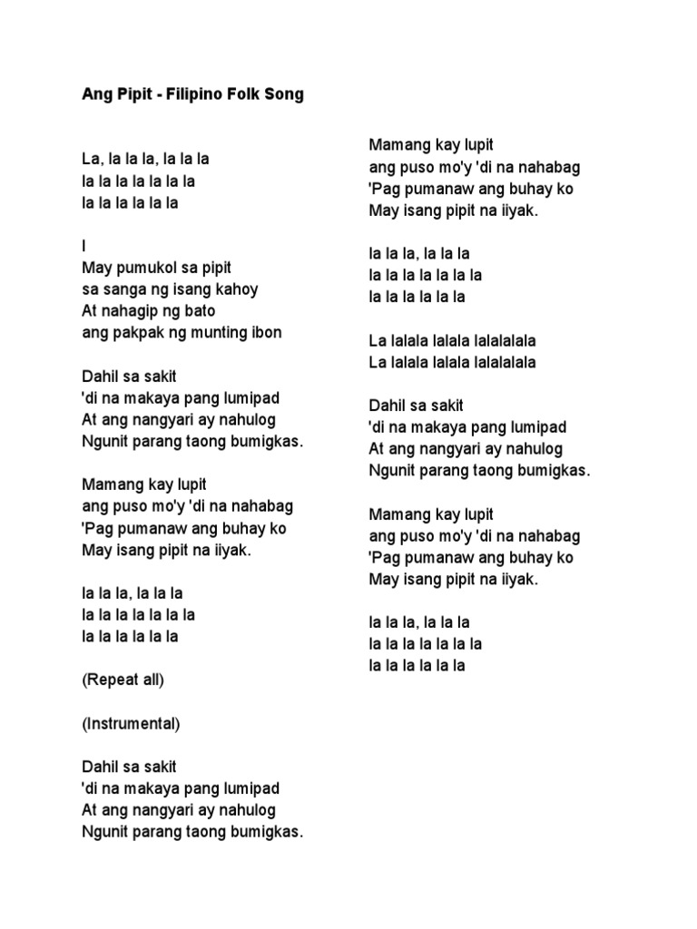 Ang Pipit | PDF