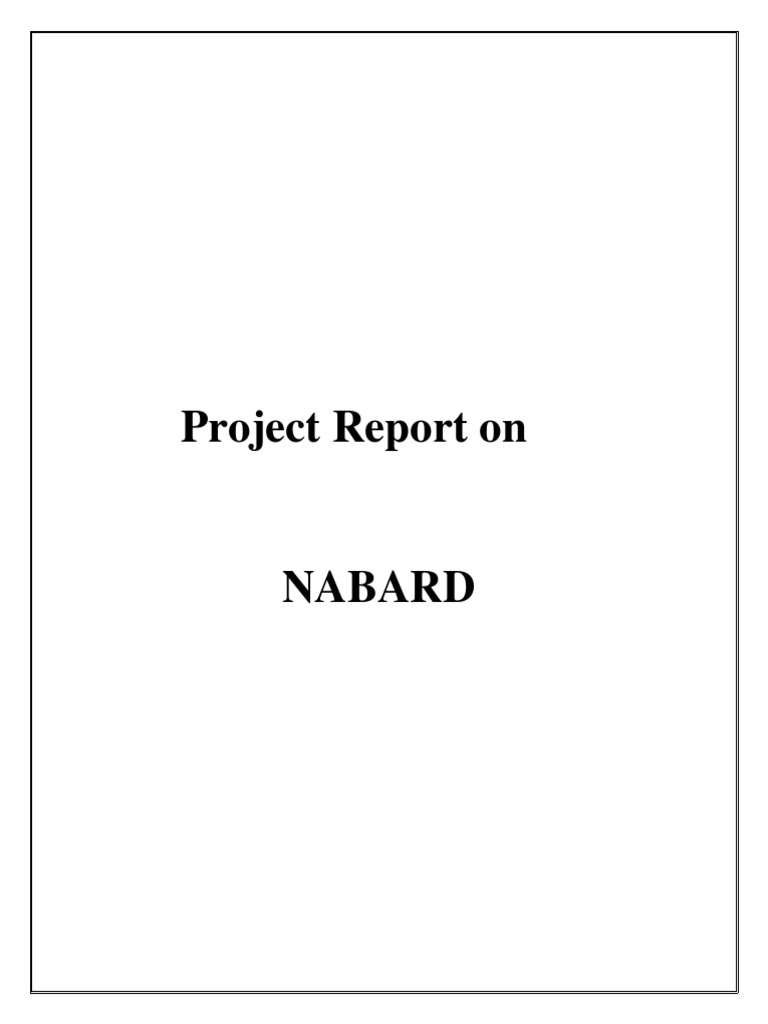 Nabard Project | PDF | Economies | Banking