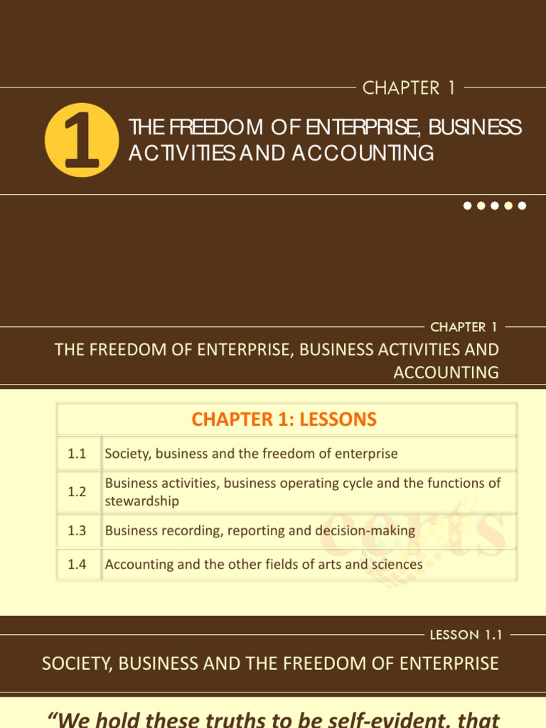 The Freedom of Enterprise Business Activities and Accounting | PDF ...