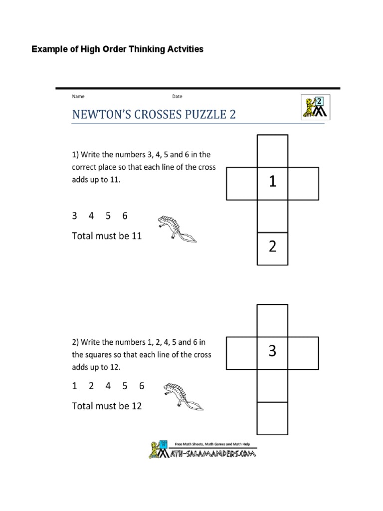Higher Order Thinking Skills | PDF