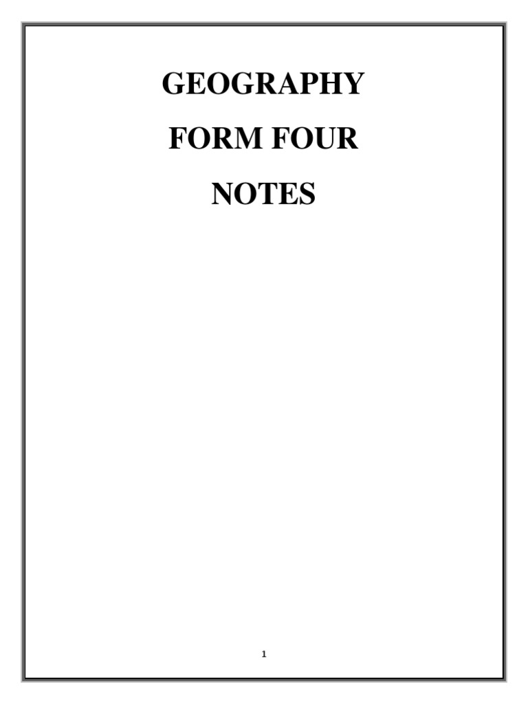 Geography Form Four Notes | PDF | Global Warming | Rain