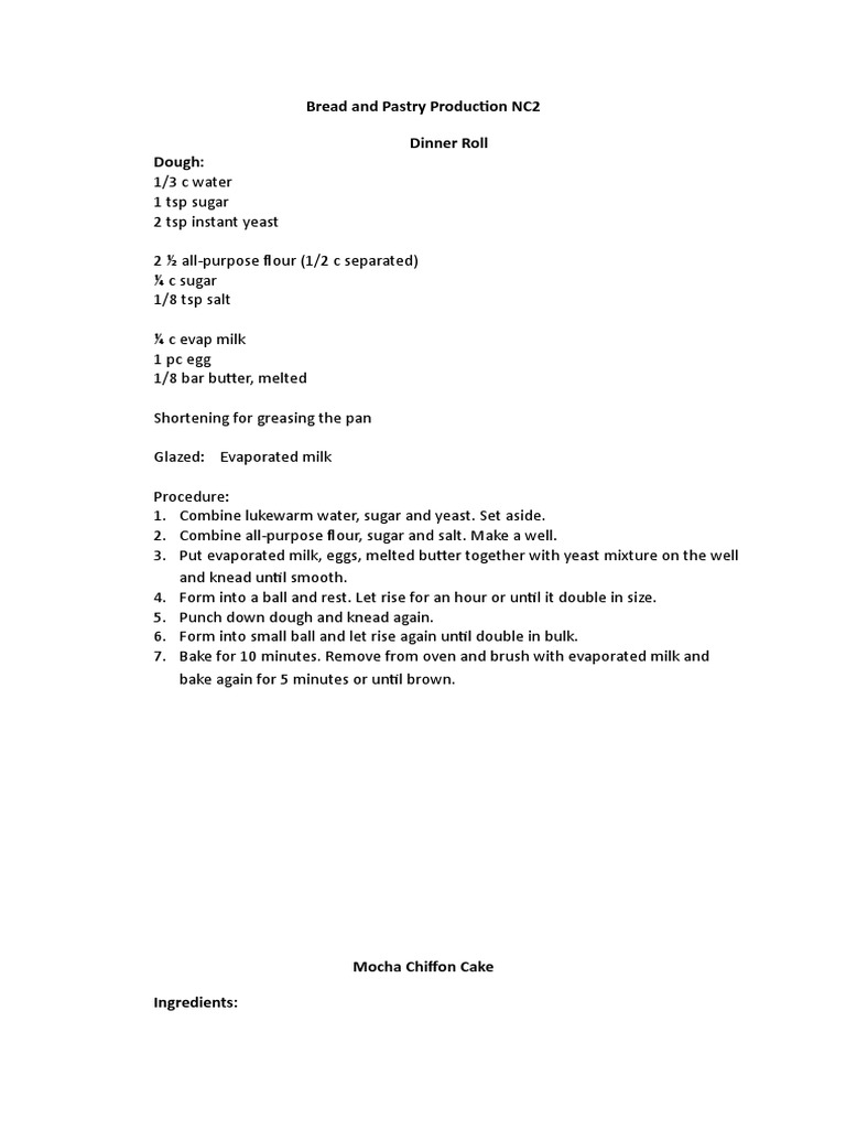 Bread and Pastry Production NC2 2 | PDF | Cakes | Butter