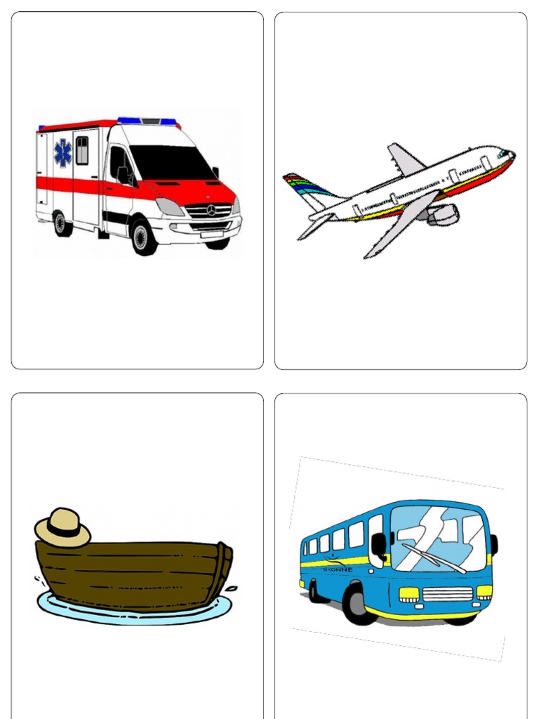Imagier Des Moyens de Transport Sans Écriture | PDF