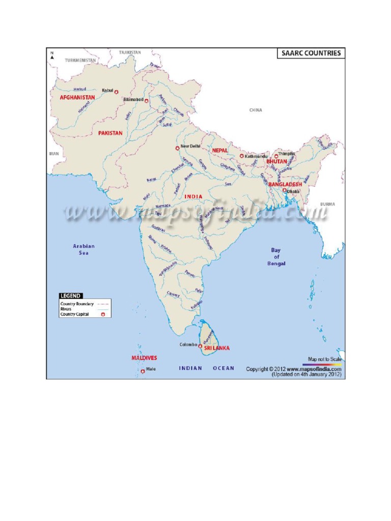 Saarc Geo Map | PDF | South Asia