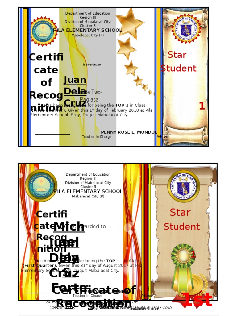 Award Certificates EDITABLE | PDF