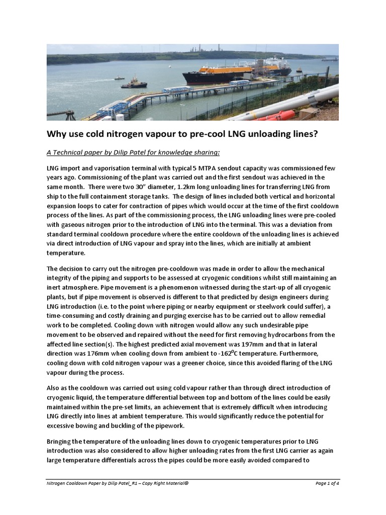 Use Cold Nitrogen Vapour To Pre-Cool LNG Unloading Lines - 1552997214 ...
