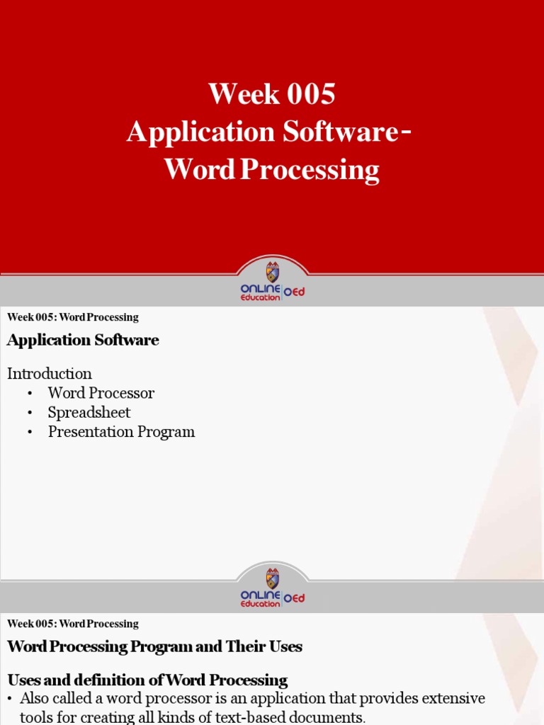 Word Processing Software