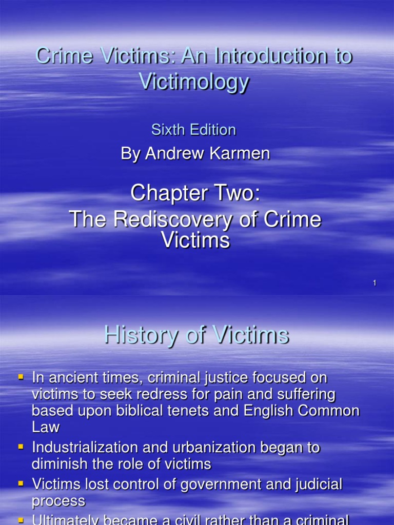 Crime Victims: An Introduction To Victimology | PDF | Victimology ...