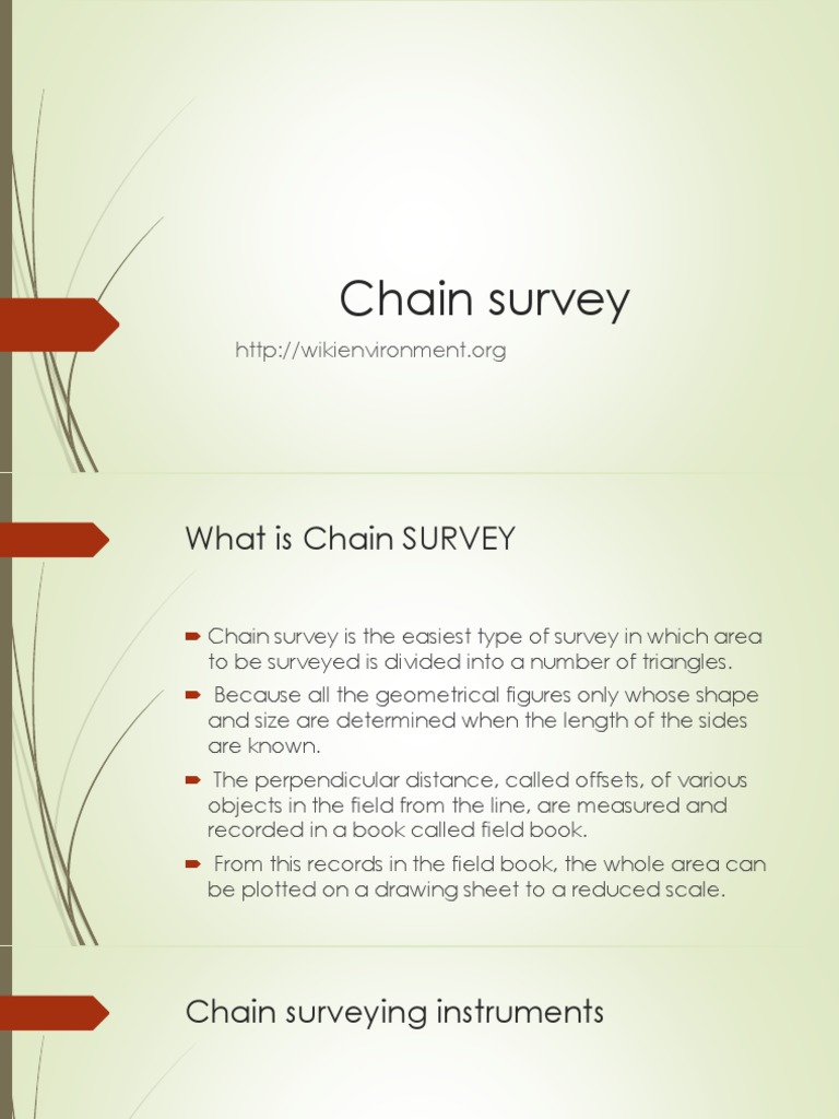 Chain Surveying Ppt Download | Surveying | Foot (Unit)