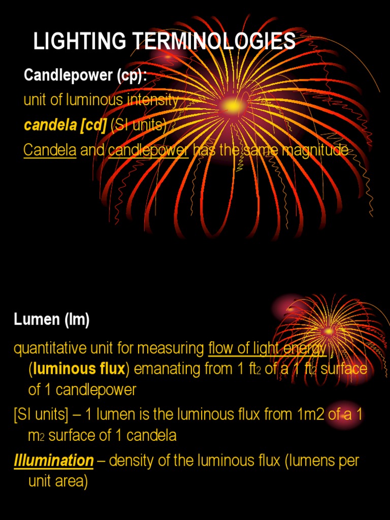 Lighting Terminologies: Candlepower (CP) | PDF | Lighting ...