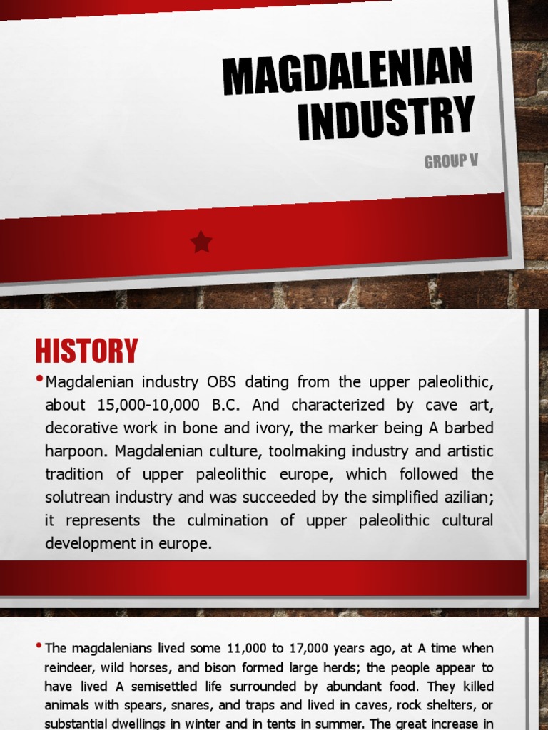 Magdalenian Industry Pdf Archaeology Paintings