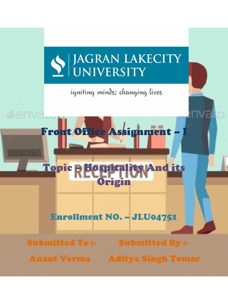 Front Office Assignment - I: Topic - Hospitality and Its Origin | PDF