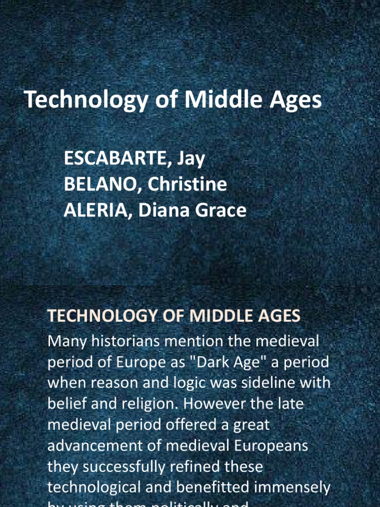 Technology of MIDDLE AGES | PDF | Crane (Machine) | Middle Ages