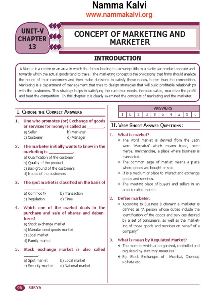 12 STD Commerce | PDF | Stock Market | Marketing