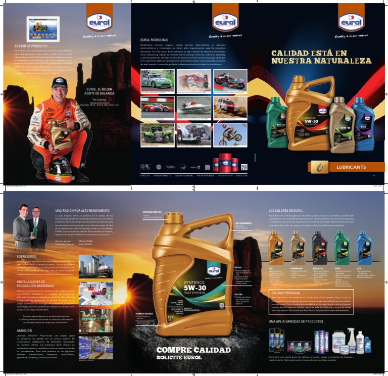 Eurol Brochure General ES | PDF | Lubricante | Calidad (comercial)