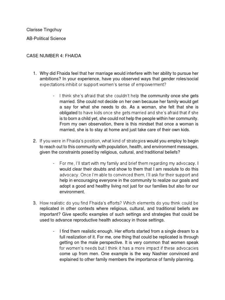 Case Study 4 | PDF | Marriage | Family