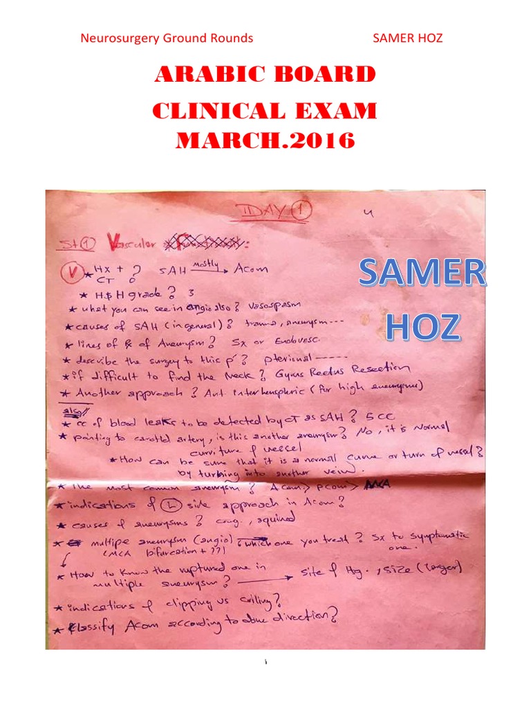 Clinical Arab Board 2016 PDF | PDF