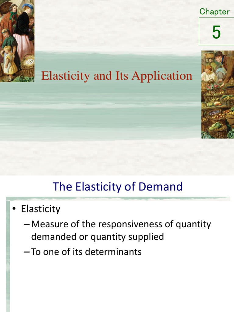 Chapter 5 - Elasticity and Its Application | PDF | Price Elasticity Of ...