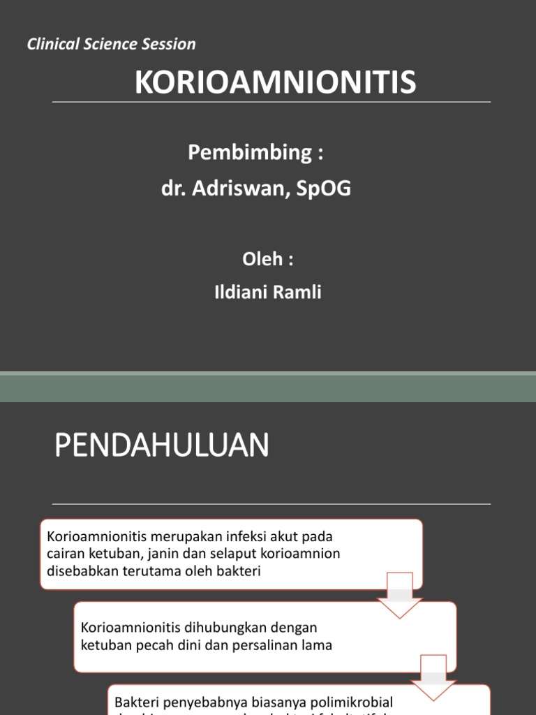 Korioamnionitis: Definisi dan Tatalaksana | PDF | Pengembangan Diri