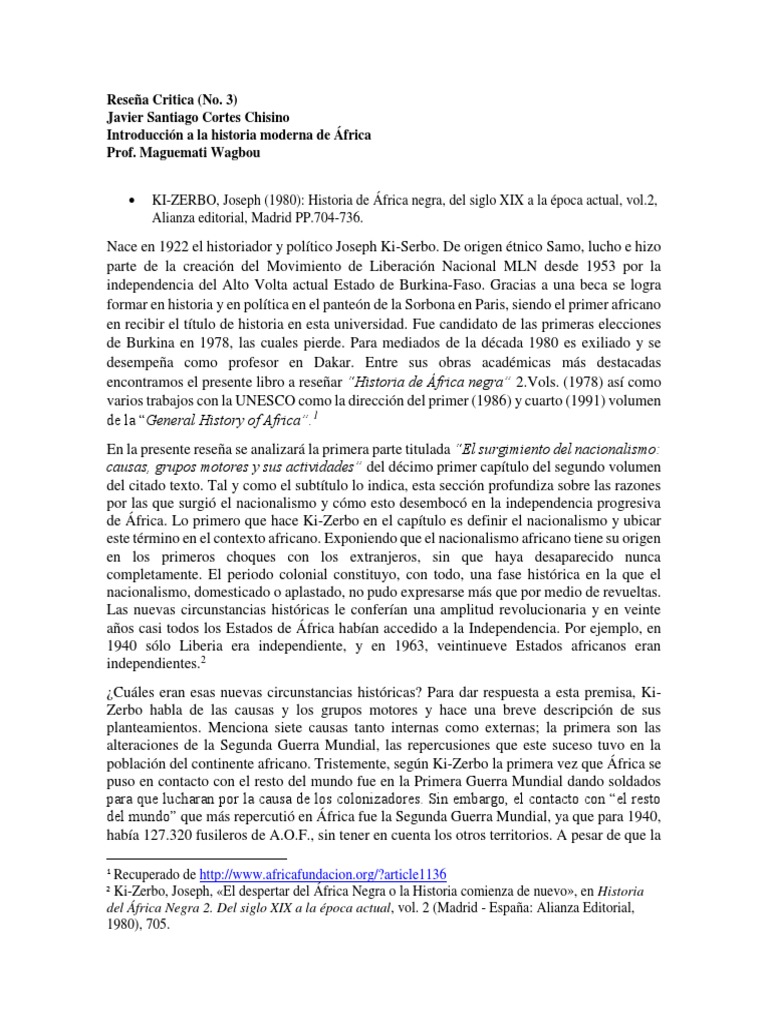 Reseña Historia General de Africa Vol. VIII Adu Boahen | PDF | África | Nacionalismo