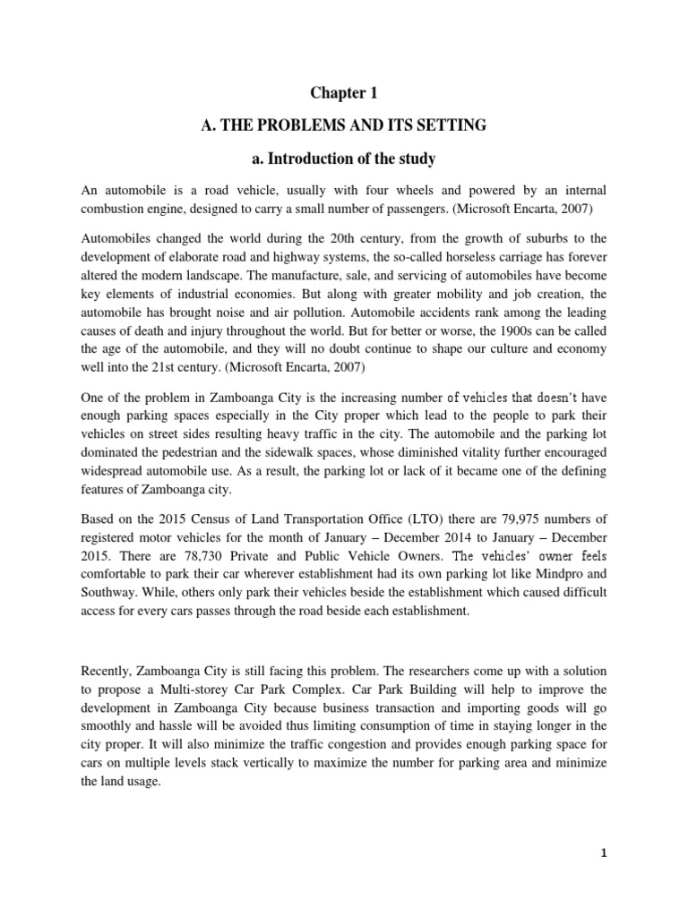 A. The Problems and Its Setting A. Introduction of The Study | PDF ...