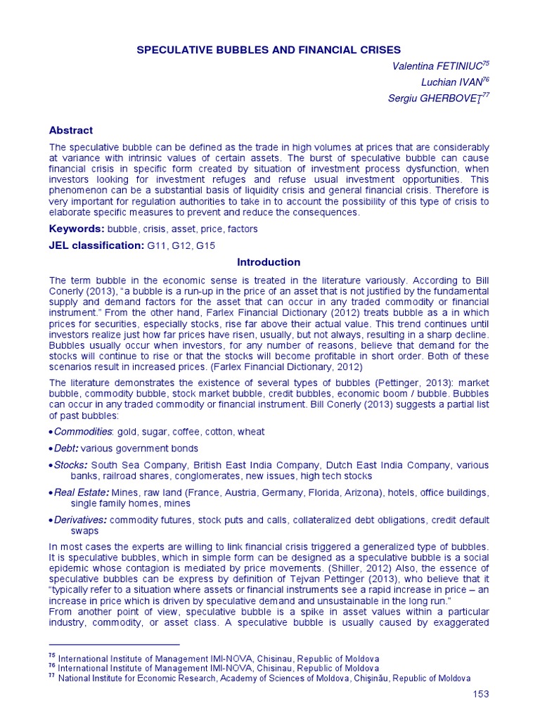 Speculative Bubbles And: Financial Crises | Download Free PDF ...