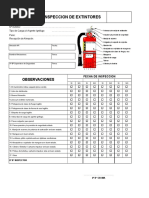 Formato Inspeccion de Extintores | PDF