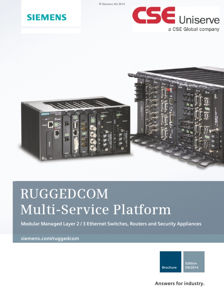 Siemens Ruggedcom RX1500 Product Brochure | Electrical Substation ...